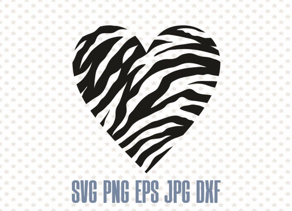 Tiger Heart Svg Wild Animal Print Heart Silhouette Wild - Etsy UK