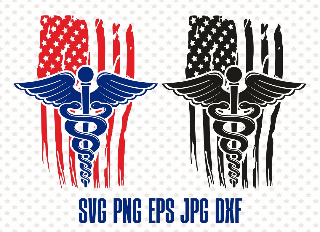 Caduceus Svg Cut File, Nurse Vector Silhouette, Medical Doctor ...