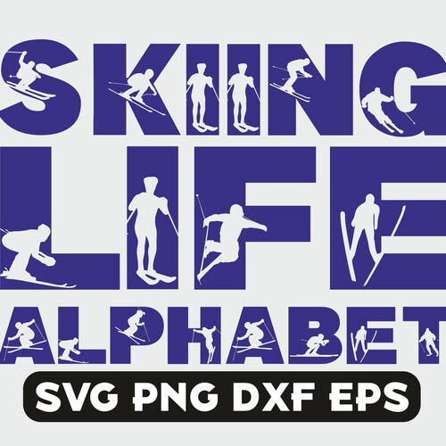 Skiing Svg Winter Sport Svg Ski Svg Snow Clipart Mountain - Etsy