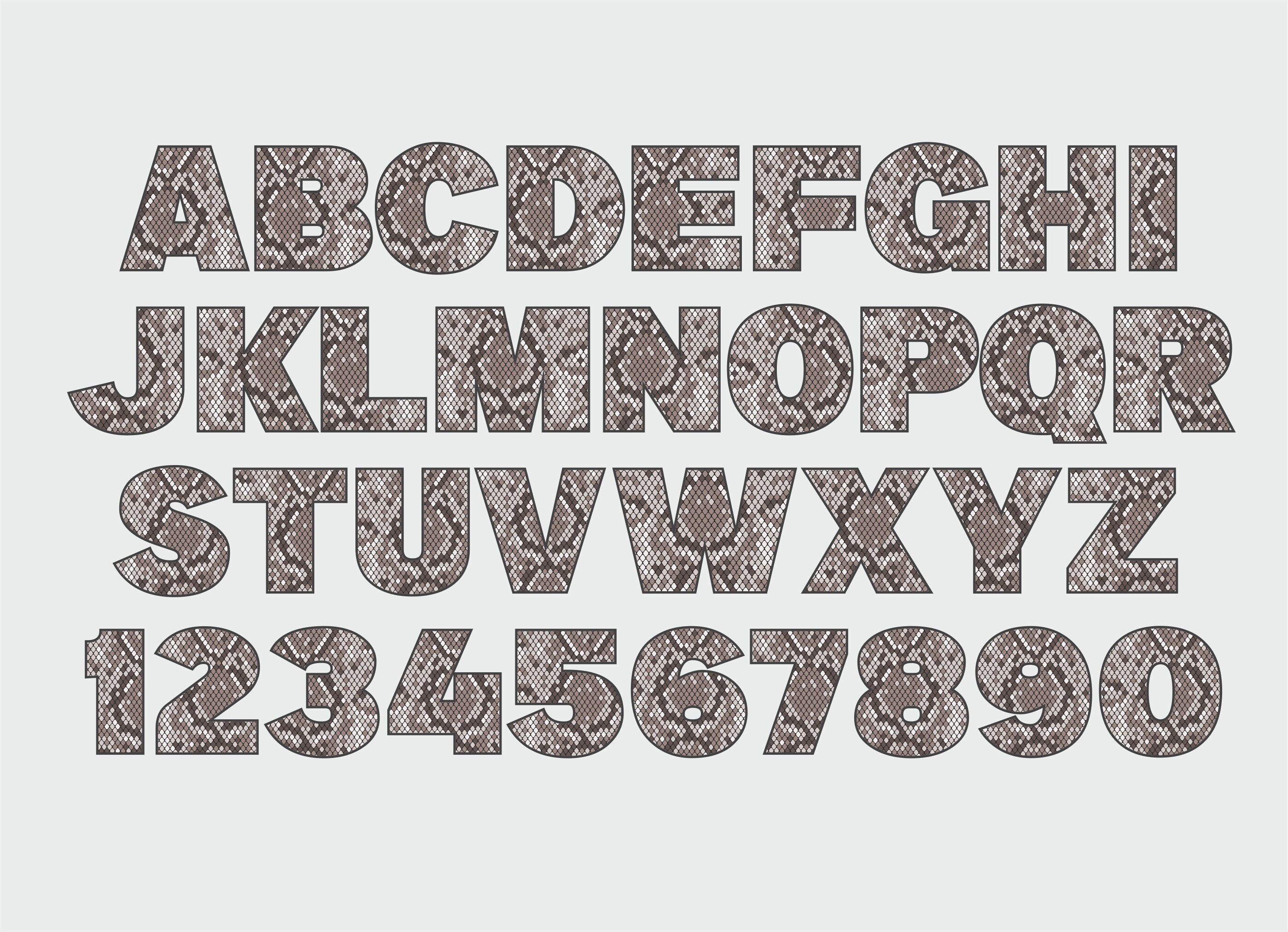 Snake Font Snake Svg Snake Skin Pattern Animal Font Wild - Etsy Canada