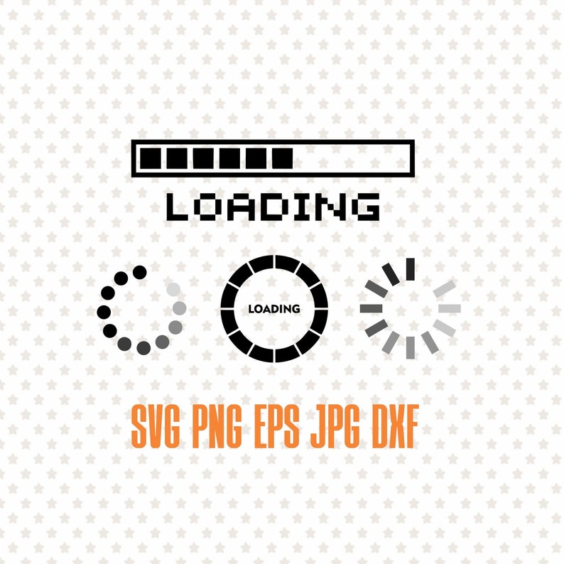 Digital Loading Svg Cut File Please Wait Sign Dxf Silhouette - Etsy
