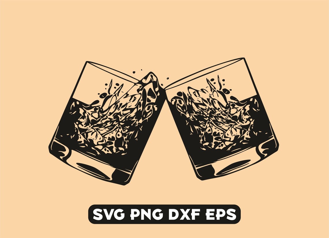 Whiskey Svg Whisky Svg Whisky Glass With Ice Png Whiskey - Etsy