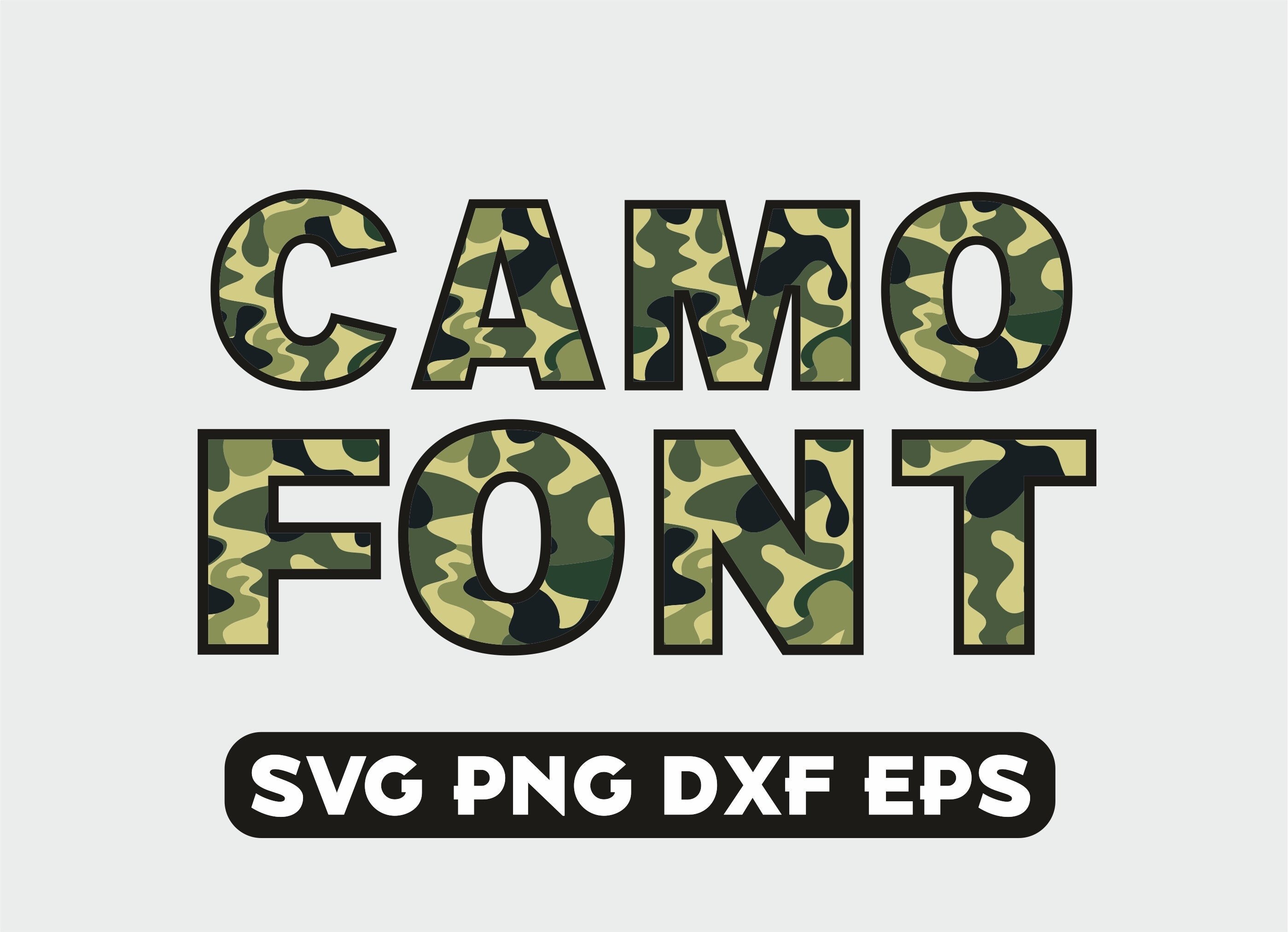 Camouflage Font Army Svg Military Svg Military Font - Etsy Hong Kong