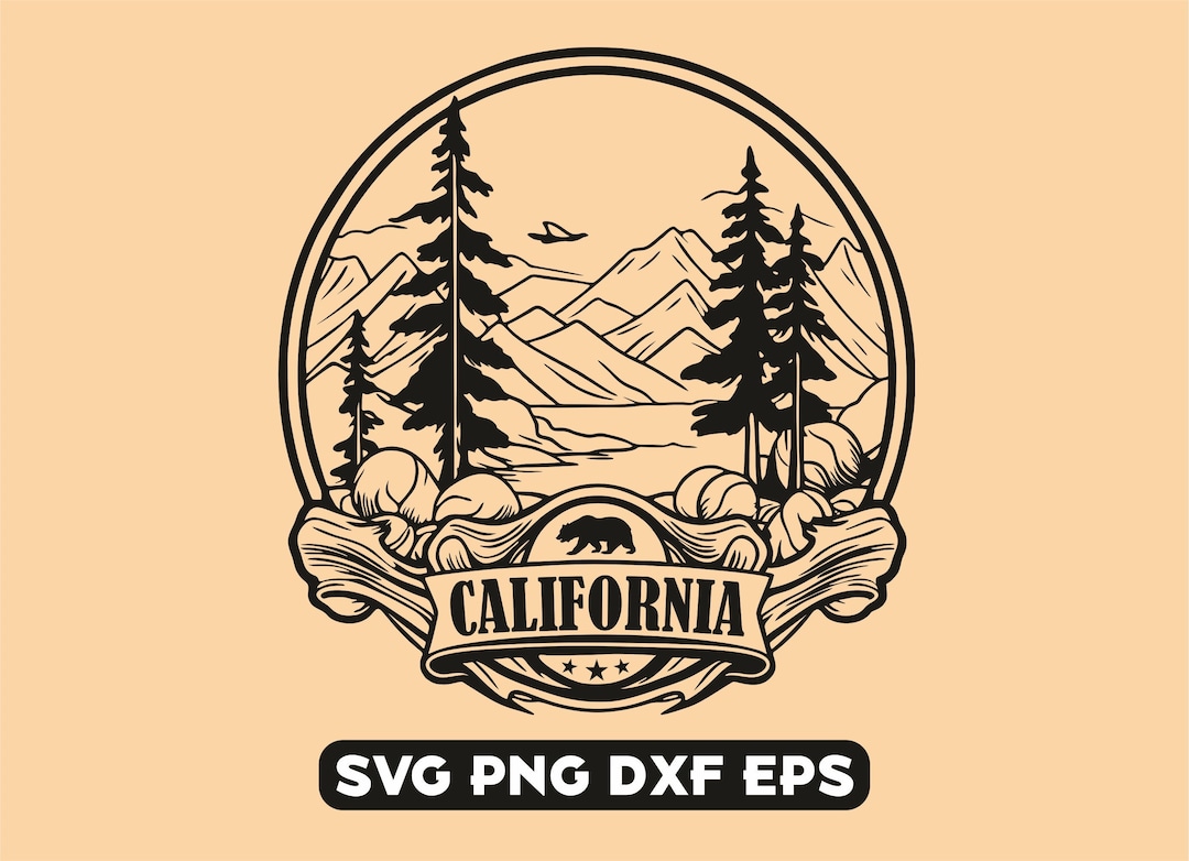 California Svg, California State Clipart, US State Emblem - Etsy