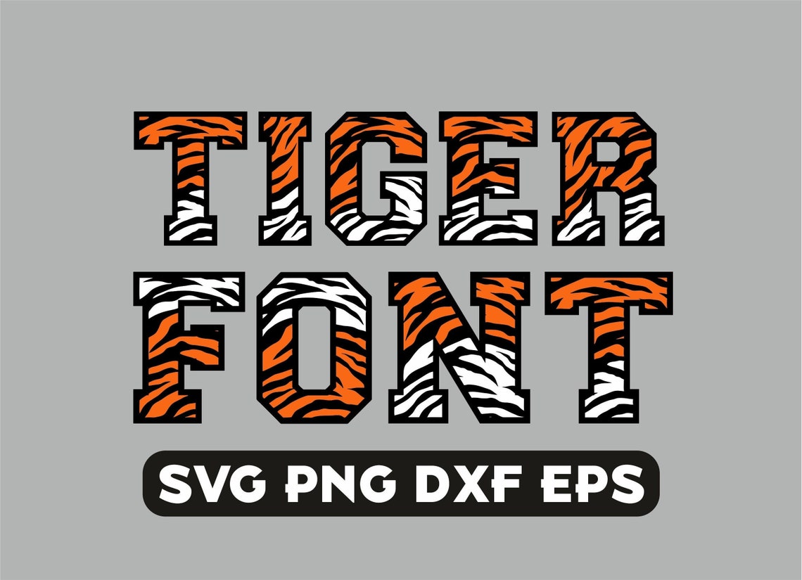 Tiger Svg Tiger Font Tiger Alphabet Animal Font Wild | Etsy