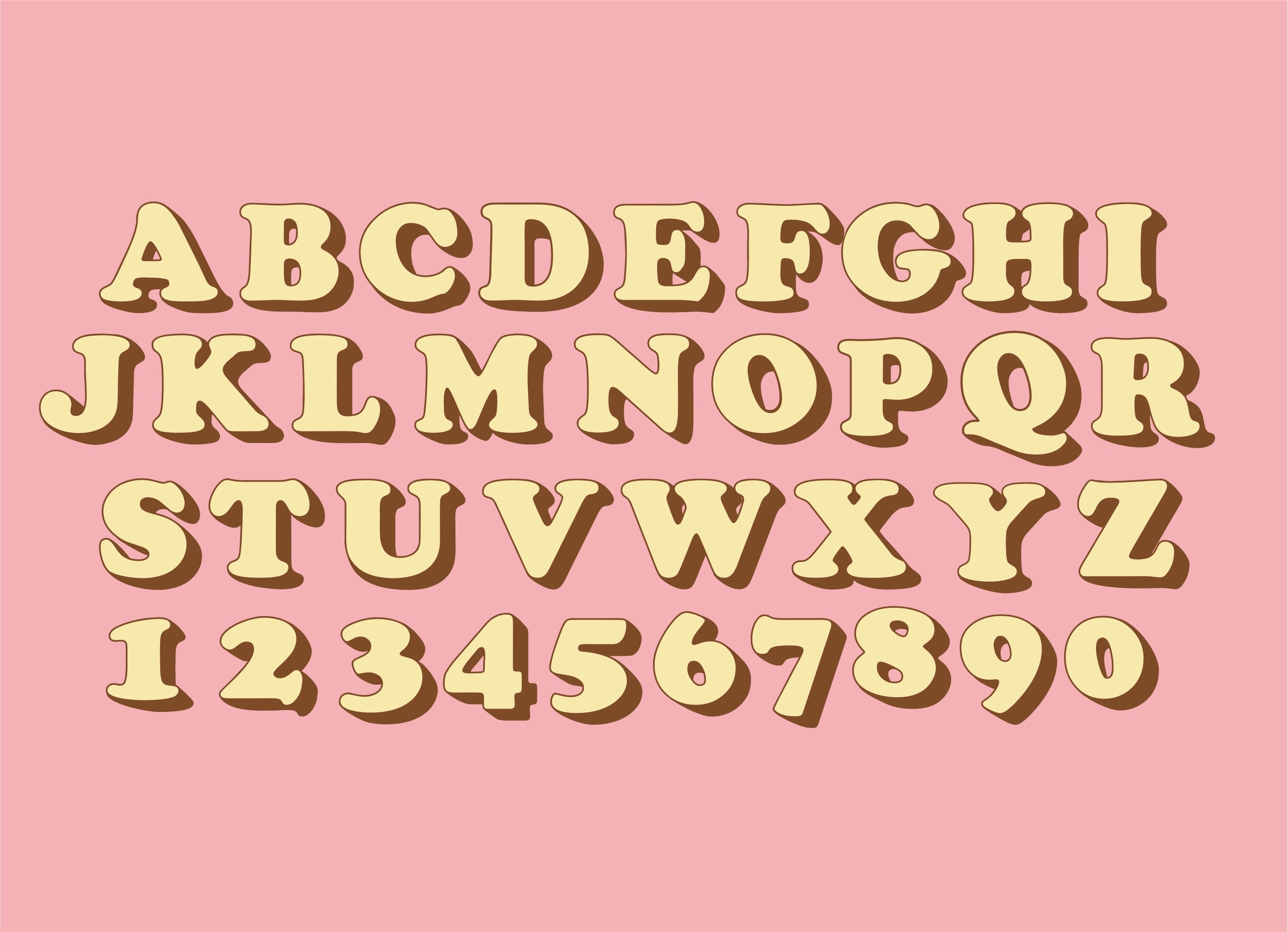 Vintage Font Retro Font Groovy Font 70s Alphabet 80s - Etsy