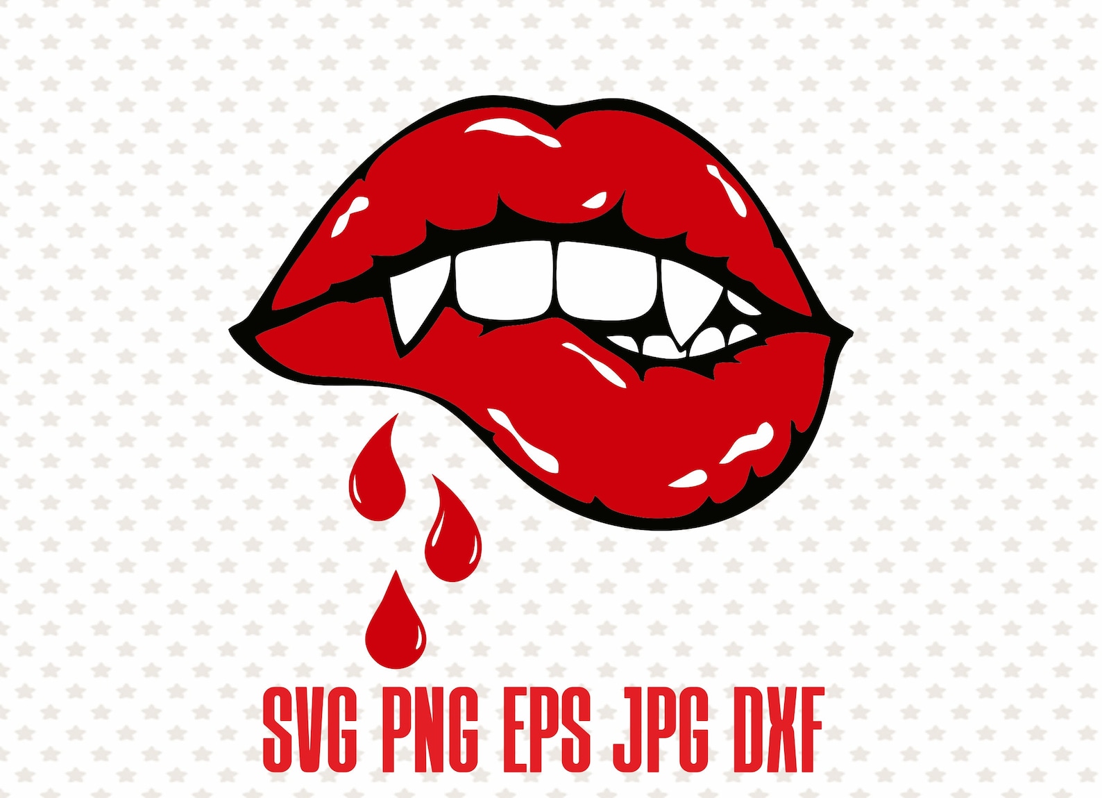 Vampire Biting Lips Svg File Vector Dripping Lips Biting - Etsy
