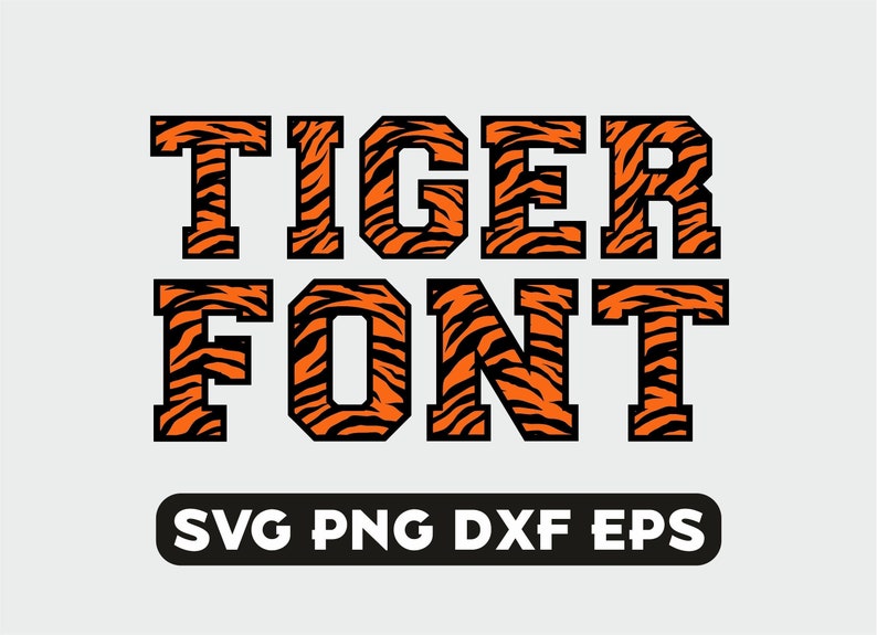 Tiger Svg Tiger Font Tiger Alphabet Animal Font Wild - Etsy Canada