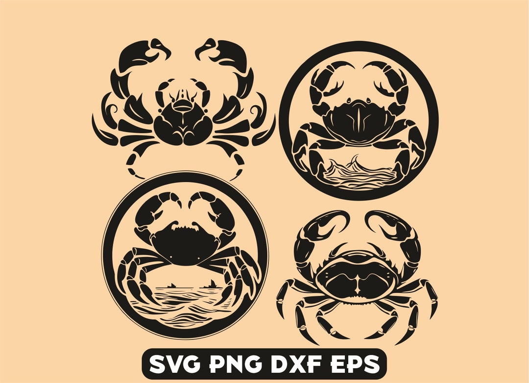 Crab Svg, Sea Crab Silhouette, Vector Crab Clipart - Etsy