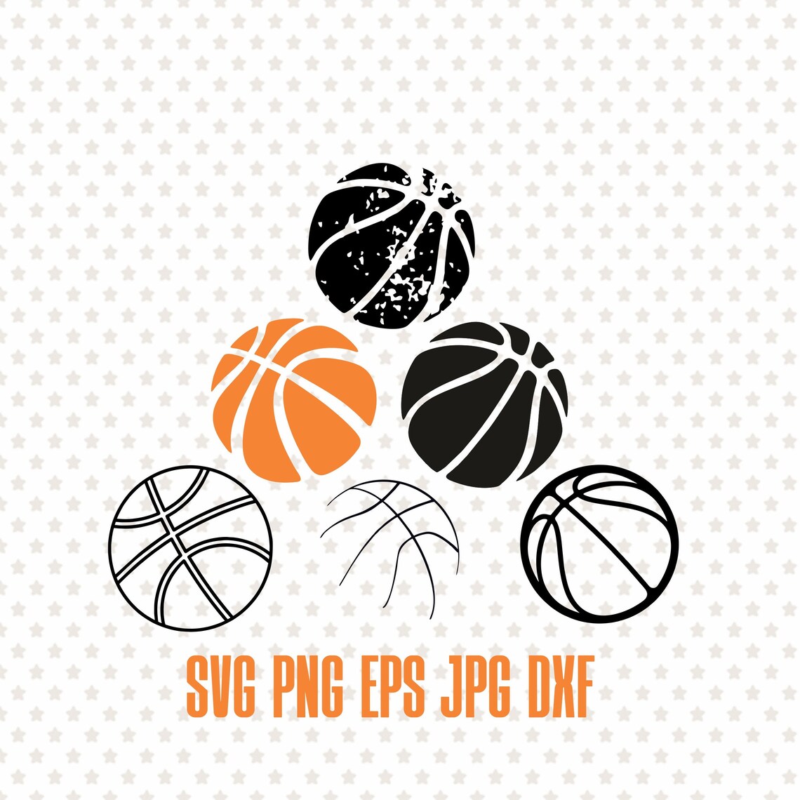 Basketball Ball Svg Silhouette Dxf Basketball Cut File | Etsy