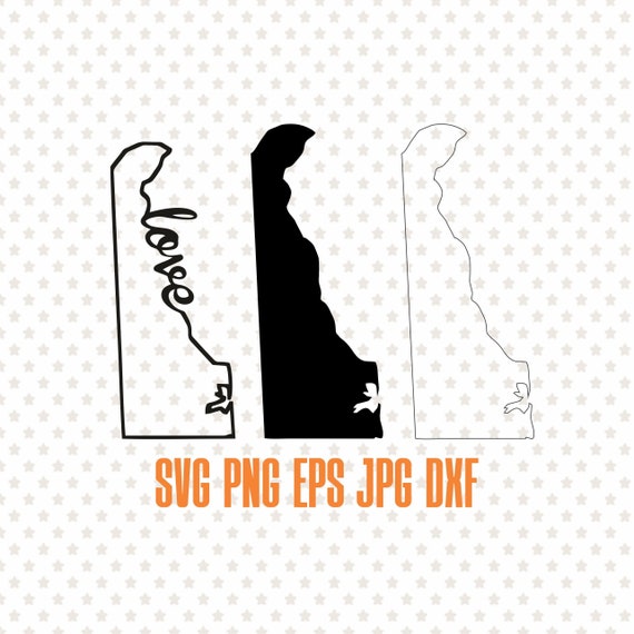 Delaware Svg Outline | Etsy