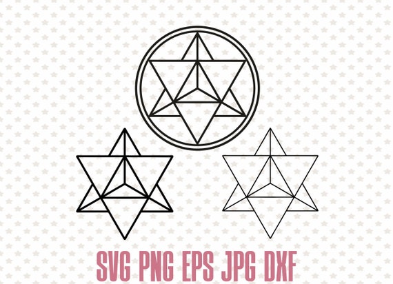 Merkaba Svg Design Sacred Geometry Silhouette Flower of Life | Etsy