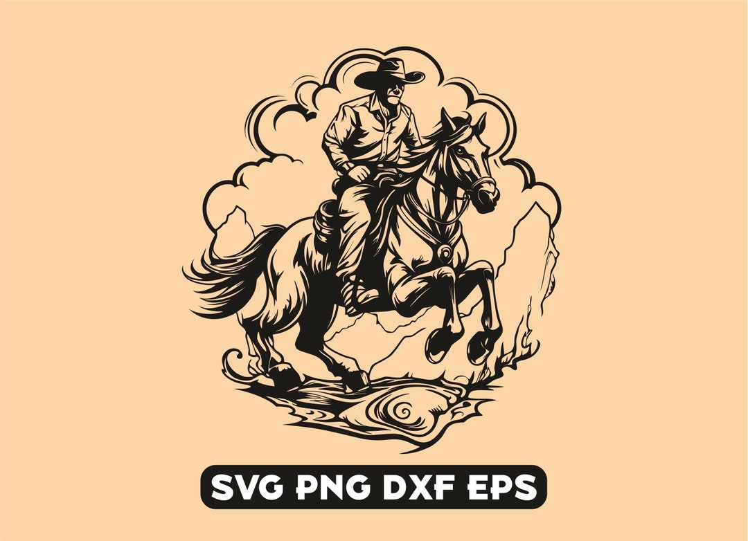Cowboy Svg, Horse Riding Svg, Western Cowboy Svg, Ranch Clipart - Etsy