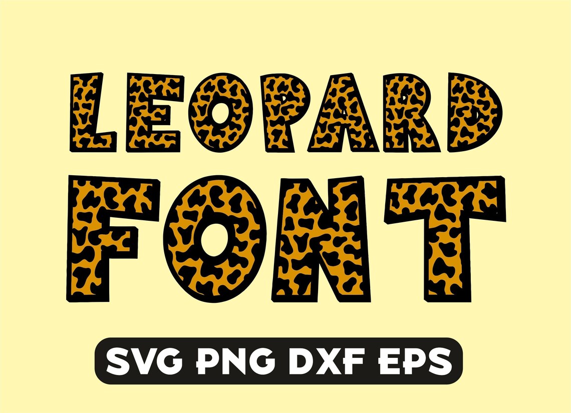 Leopard Svg Leopard Font Leopard Pattern Cheetah Svg | Etsy