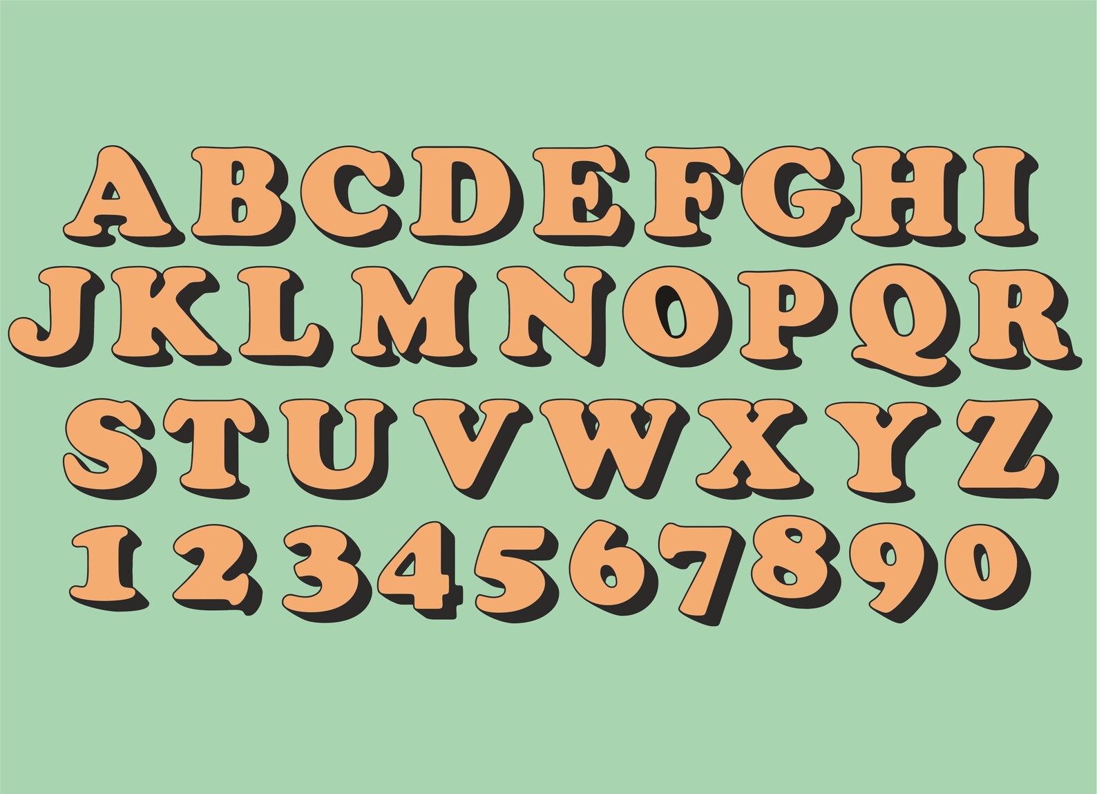 Vintage Font Retro Font Groovy Font 70s Alphabet 80s - Etsy UK