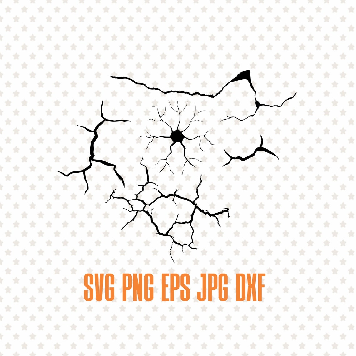 Cracks Svg Digital Print Crack Svg Vector Silhouette Thunder Etsy