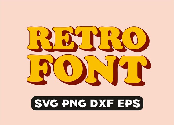 Vintage Font Retro Font Groovy Font 70s Alphabet 80s - Etsy