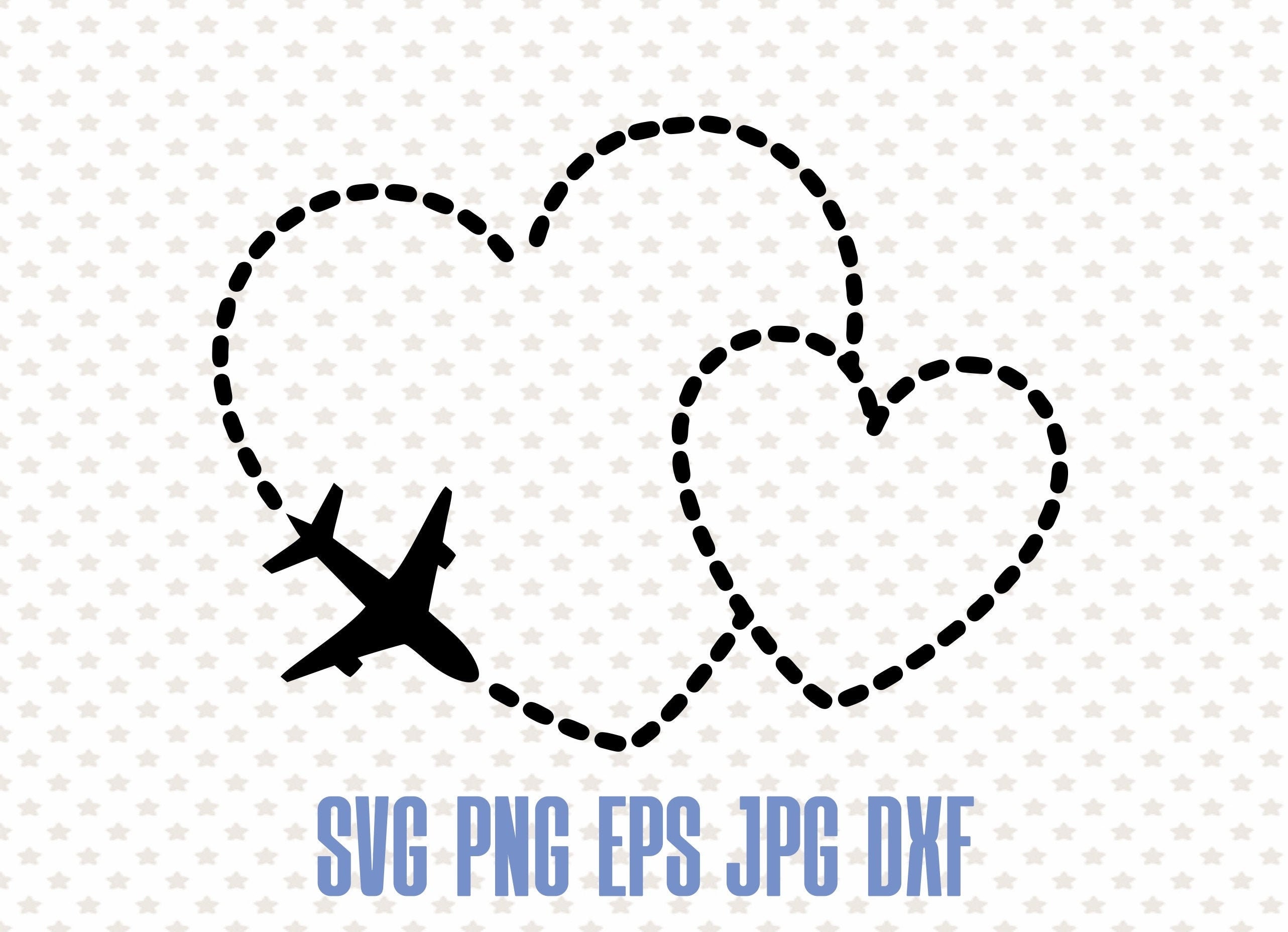 Svg avión silueta de avión svg avión avión punteado línea | Etsy