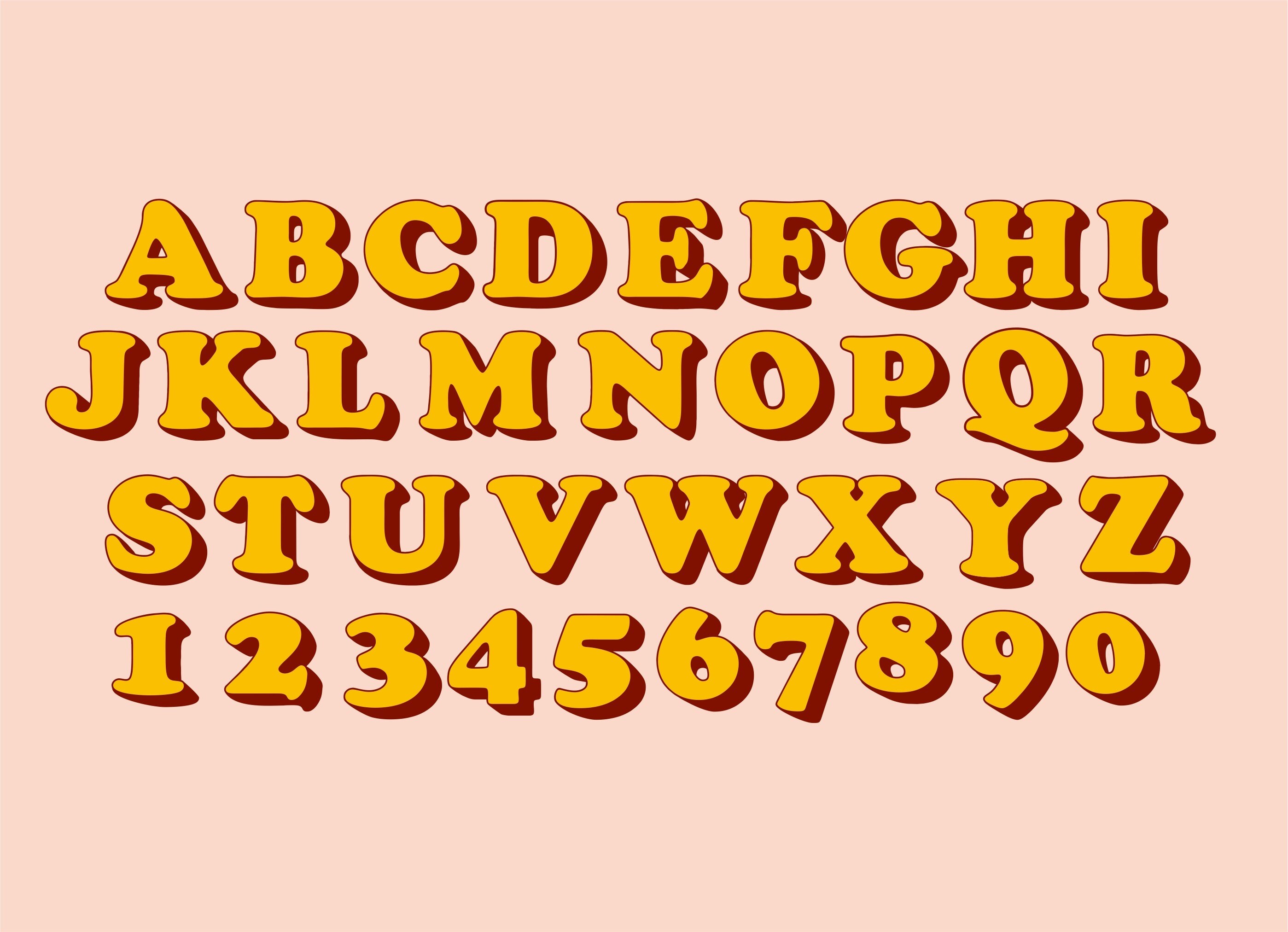 Vintage Font Retro Font Groovy Font 70s Alphabet 80s - Etsy Australia
