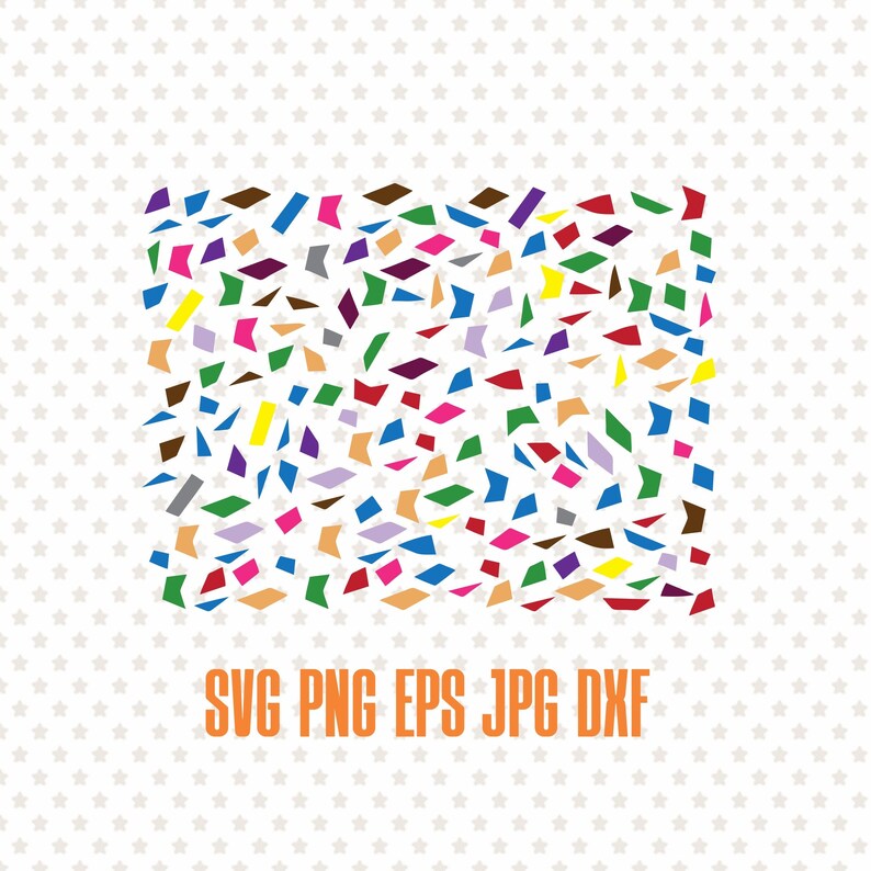 Confetti Svg Cut File Vector Birthday Confetti Dxf | Etsy