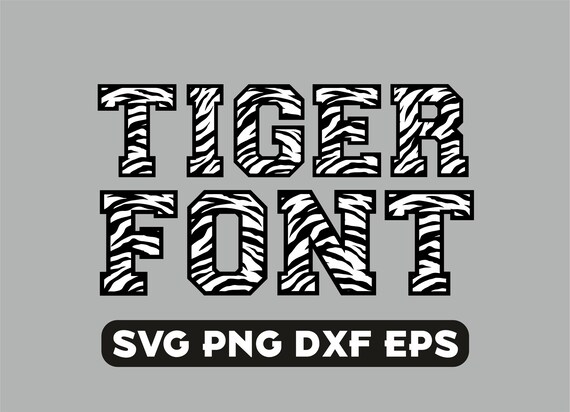 Tiger Svg Tiger Font Tiger Alphabet Animal Font Wild | Etsy