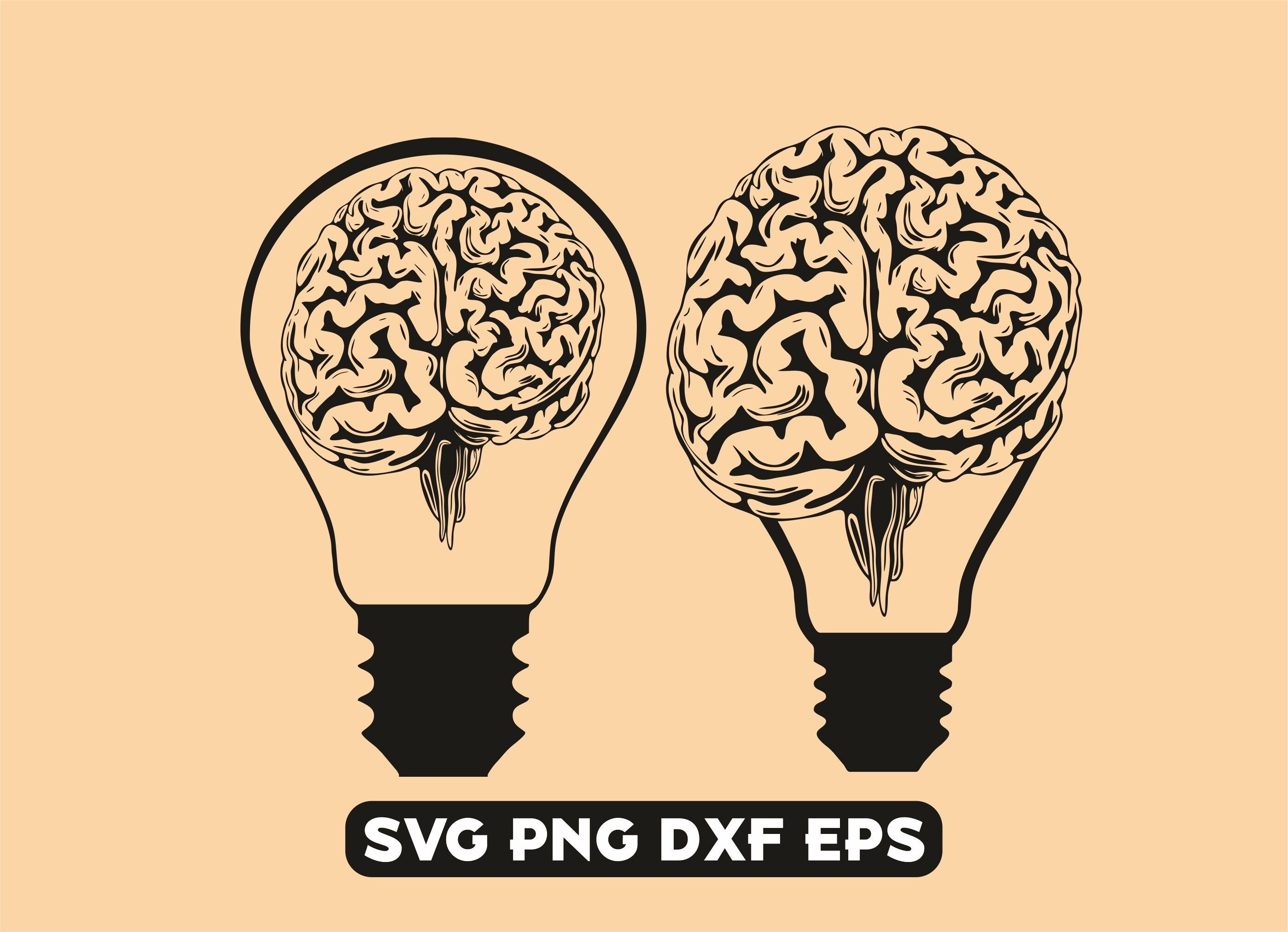 Cerebro humano svg, silueta cerebral, imágenes prediseñadas de salud ...