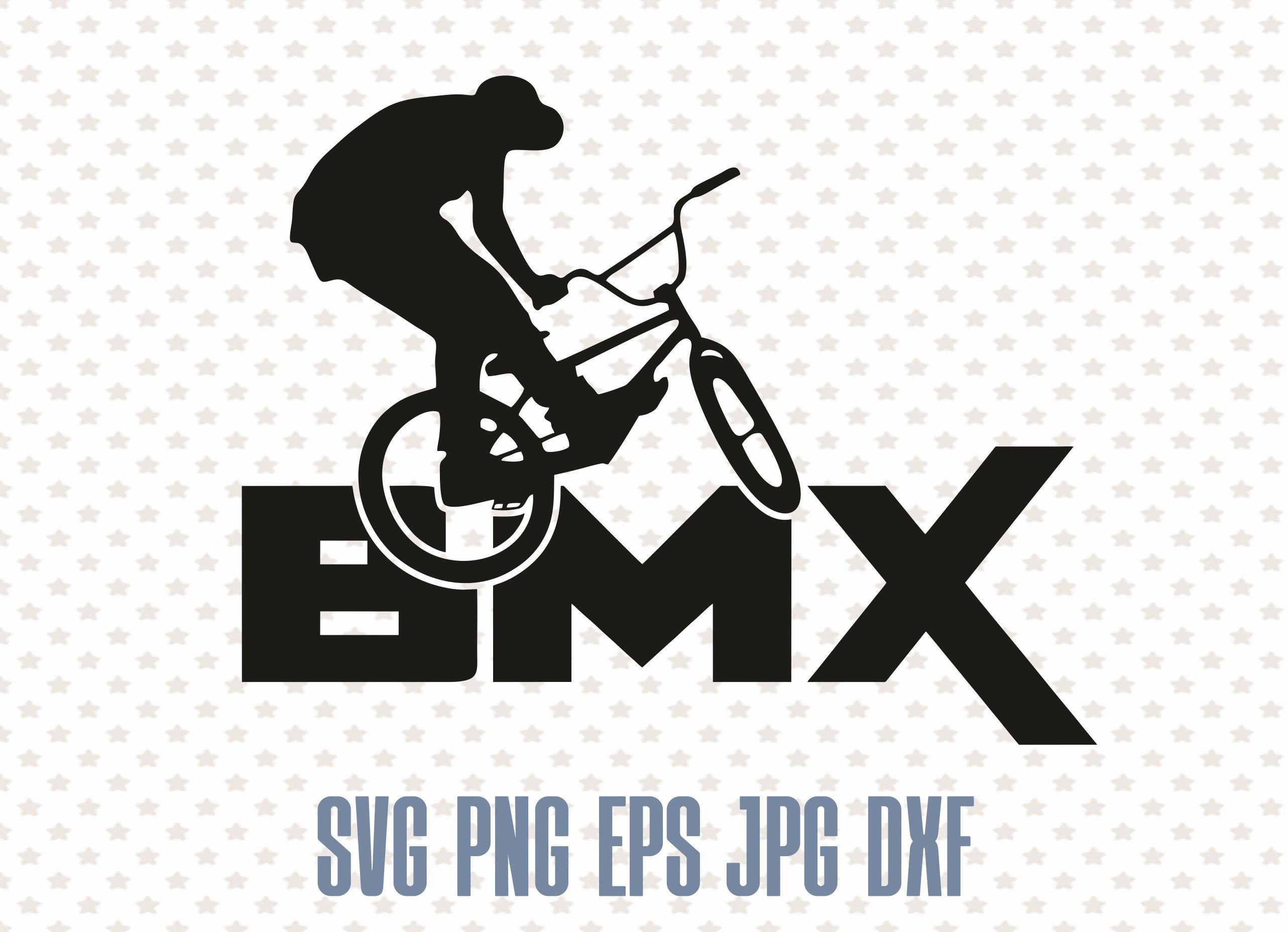 Bmx svg vector biking png dirt bike svg bicycle silhouette | Etsy
