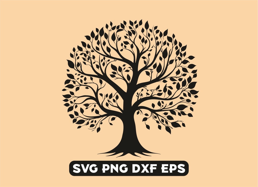 Fall Tree Svg, Tree Silhouette, Vector Tree Cut File - Etsy