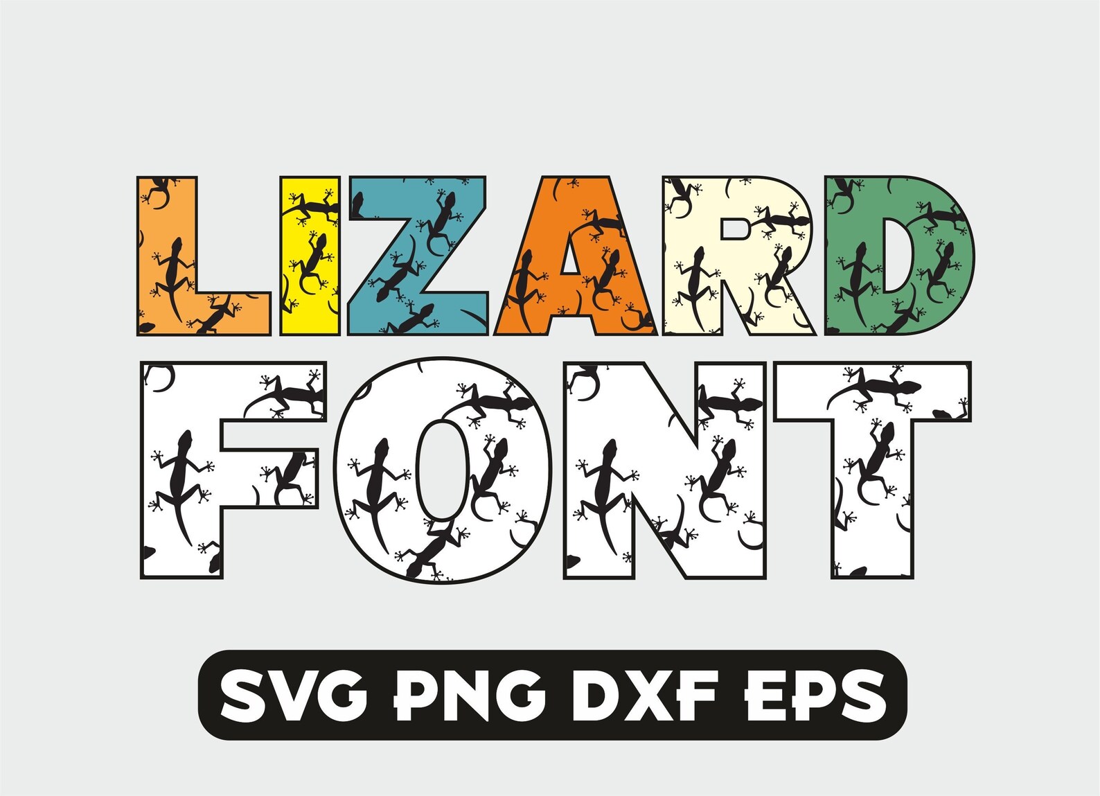 Lizard Svg Lizard Font Lizard Png Wild Animals Font Wild - Etsy