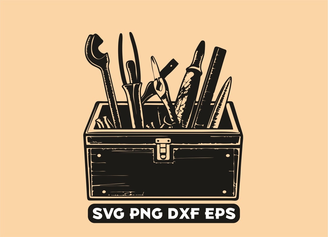 Toolbox Svg, Repair Tools Svg, Carpenter Svg, Dad Tools Clipart, Repair ...