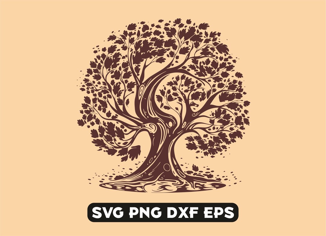 Fall Tree Svg, Tree Silhouette, Vector Tree Cut File - Etsy