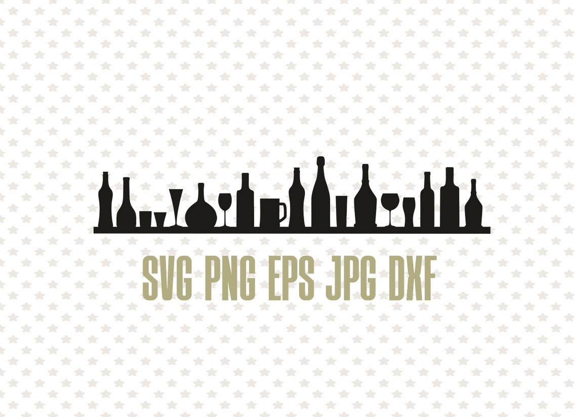 Alcohol Bottles Svg Vector Drinking Clipart Instant Download - Etsy
