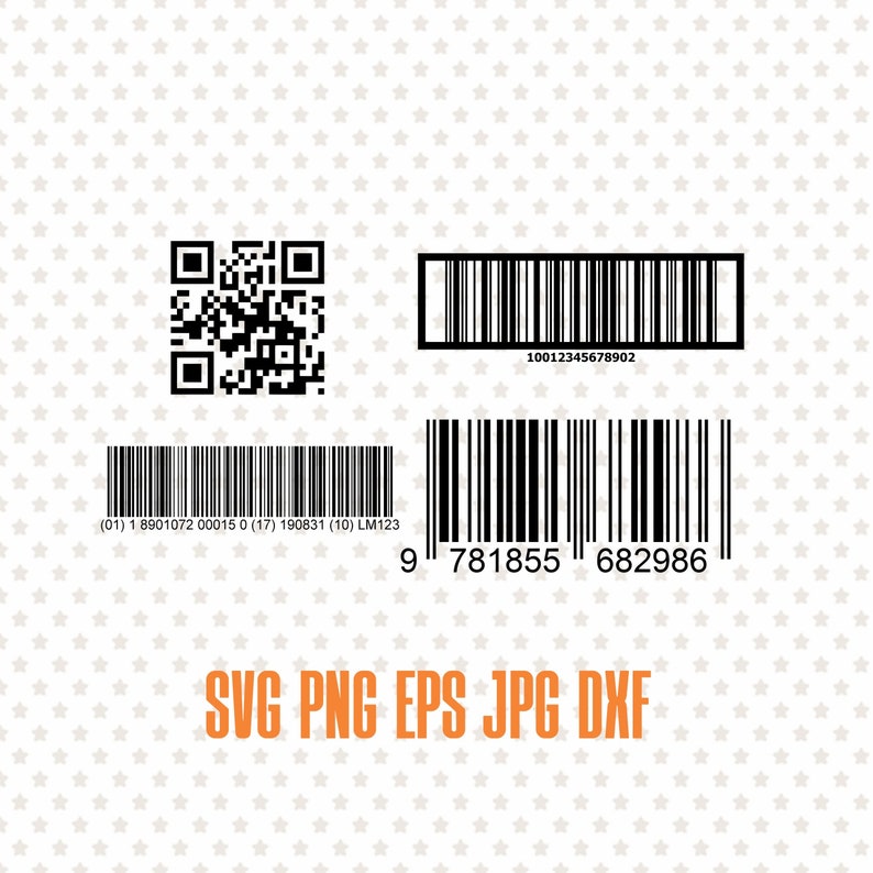 Barcode Svg Vector Silhouette Vector Barcode Sticker Svg | Etsy