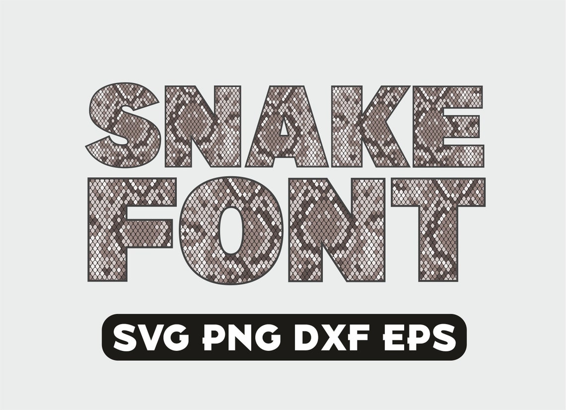 Snake Font Snake Svg Snake Skin Pattern Animal Font Wild - Etsy