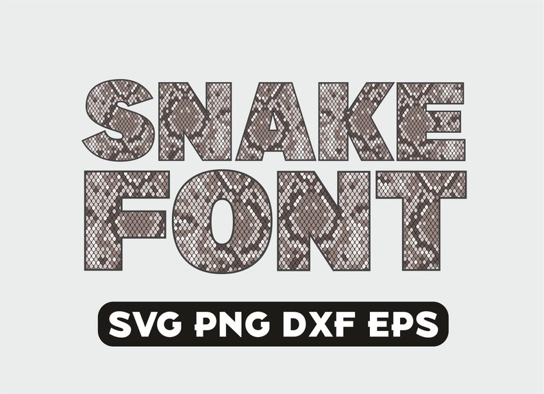 Snake Font Snake Svg Snake Skin Pattern Animal Font Wild - Etsy