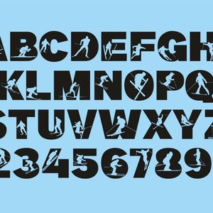 Skiing Svg, Winter Sport Svg, Ski Svg, Snow Clipart, Mountain Clipart ...