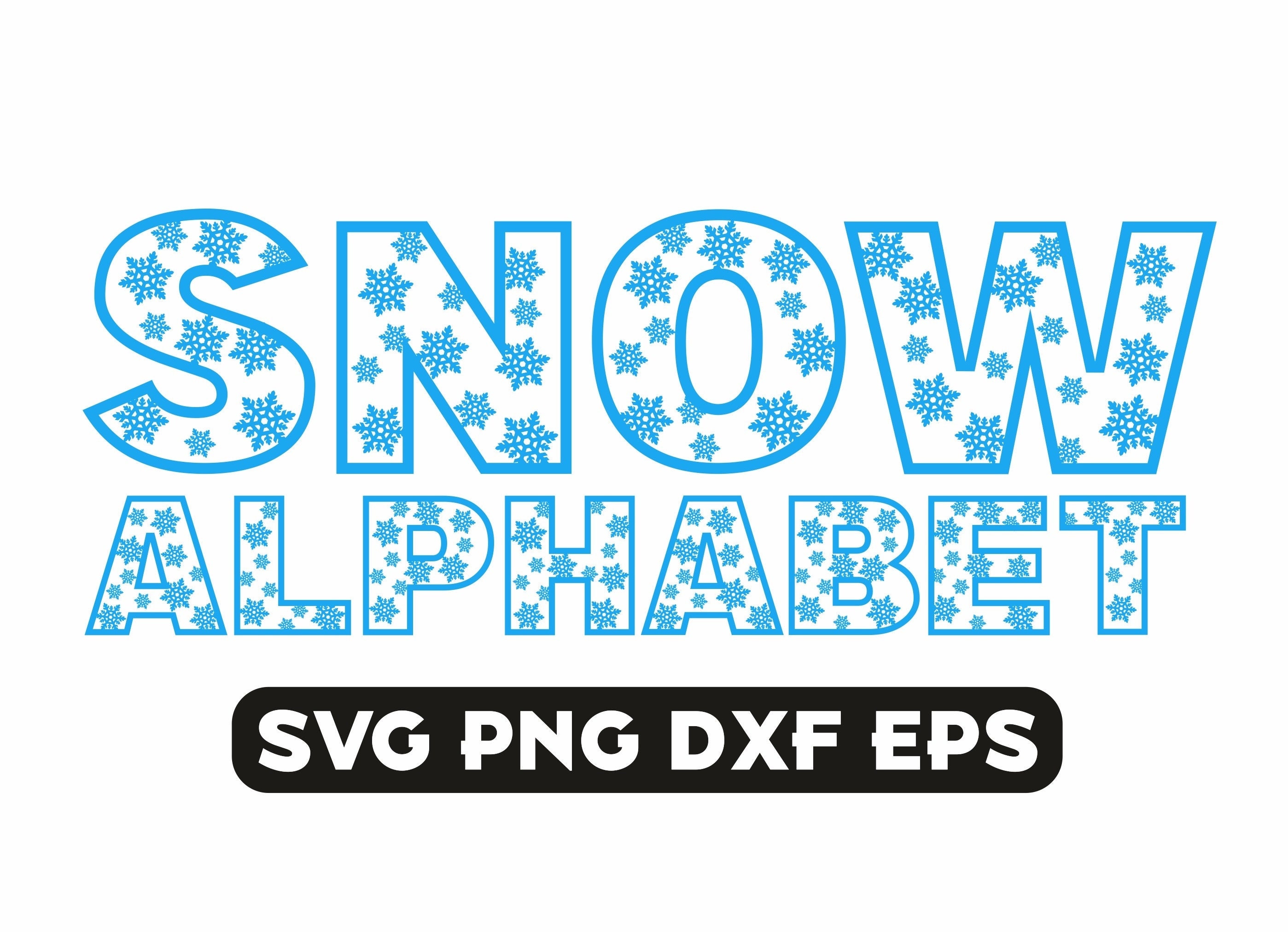 Snow Svg Snowflake Svg Let It Snow Png Merry Christmas Svg | Etsy