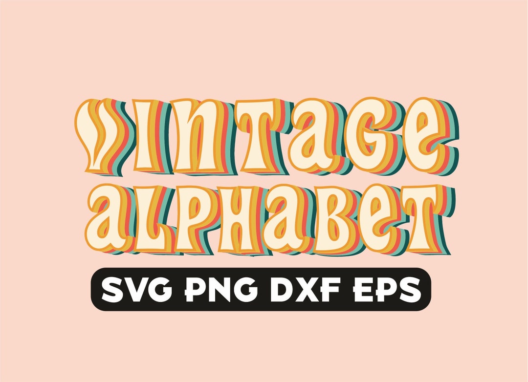 Vintage Font, Retro Font, Groovy Font, 70s Alphabet, 80s Alphabet ...