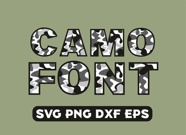 Camouflage Font Army Svg Military Svg Military Font - Etsy