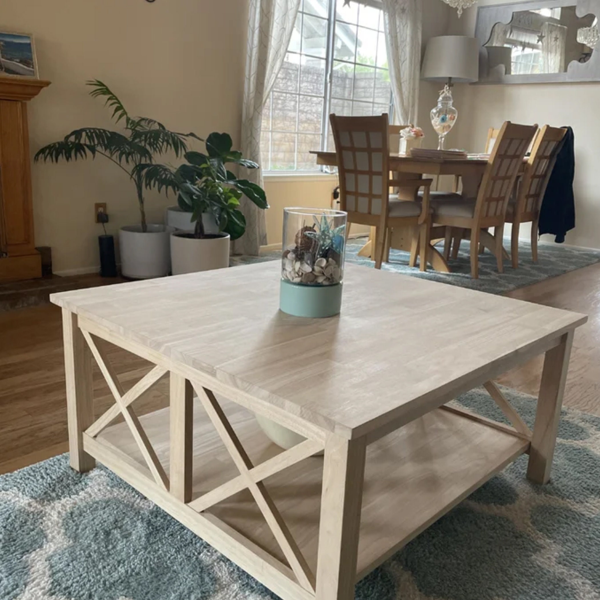 Square Coffee Table Unfinished Coffee Table Living Room Furniture - Etsy