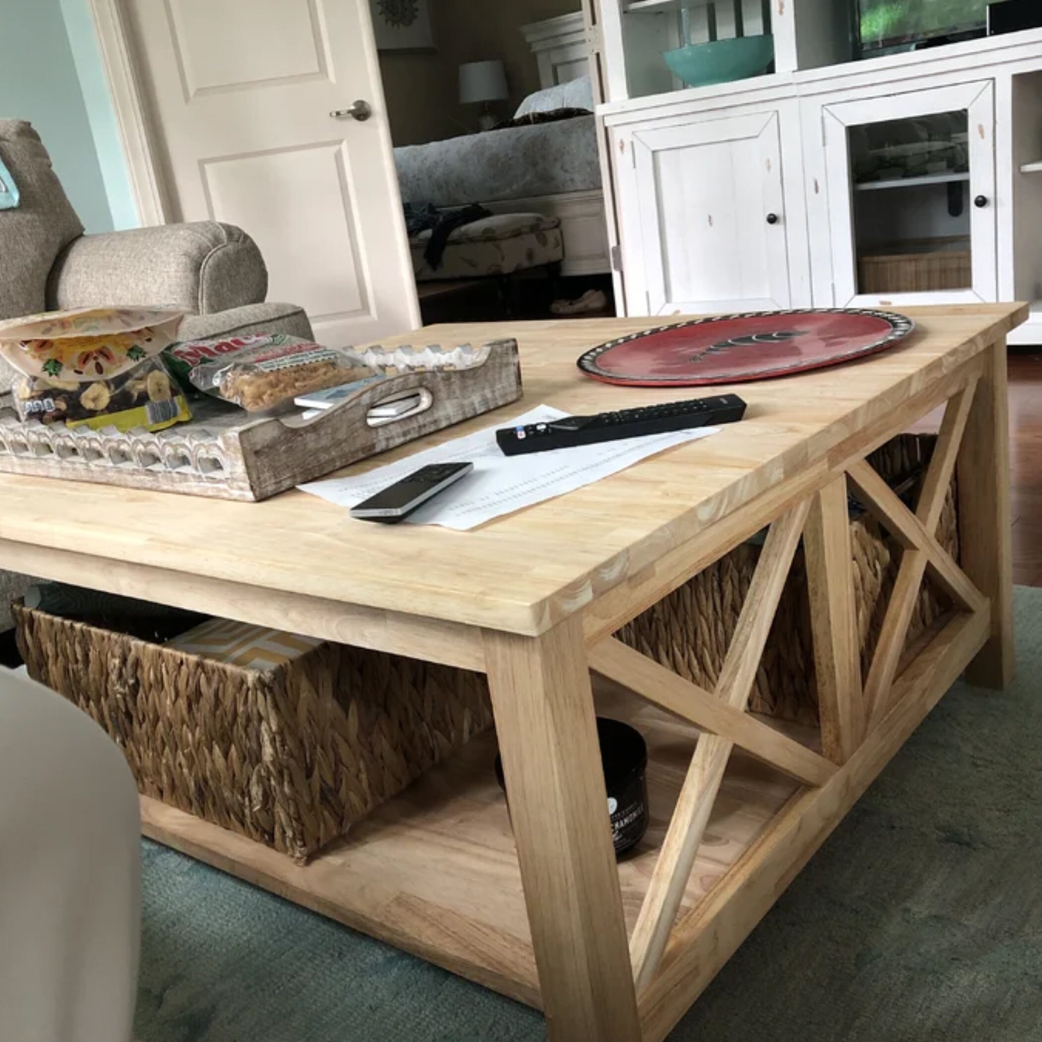 Square Coffee Table Unfinished Coffee Table Living Room Furniture - Etsy