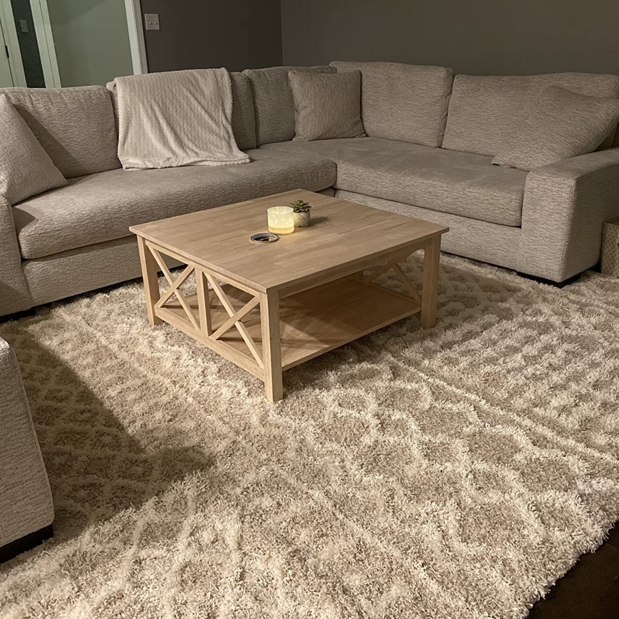 Square Coffee Table Unfinished Coffee Table Living Room Furniture - Etsy