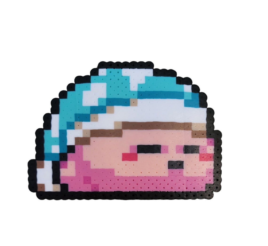Kirby Perler Bead Sprite Sleepy Kirby Nightmare in Dreamland - Etsy