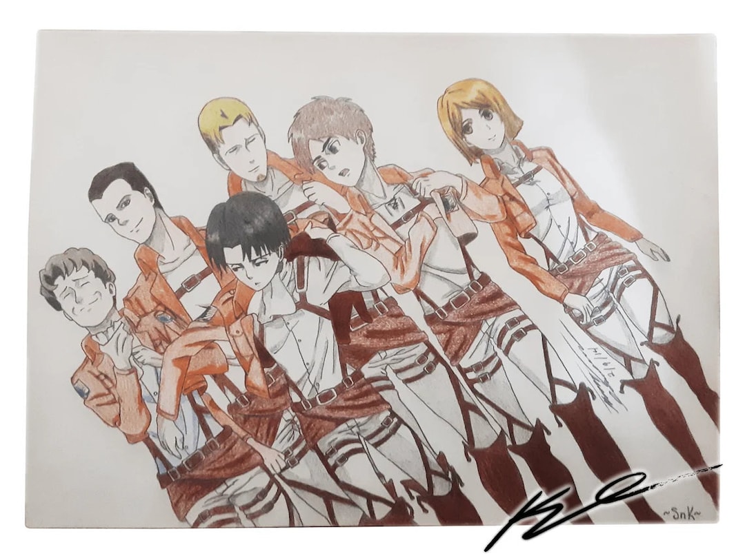 Aot Snk Pencil Drawing Eren Levi Attack on Titan - Etsy Australia
