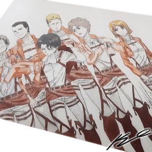 Aot Snk Pencil Drawing Eren Levi Attack on Titan - Etsy Australia