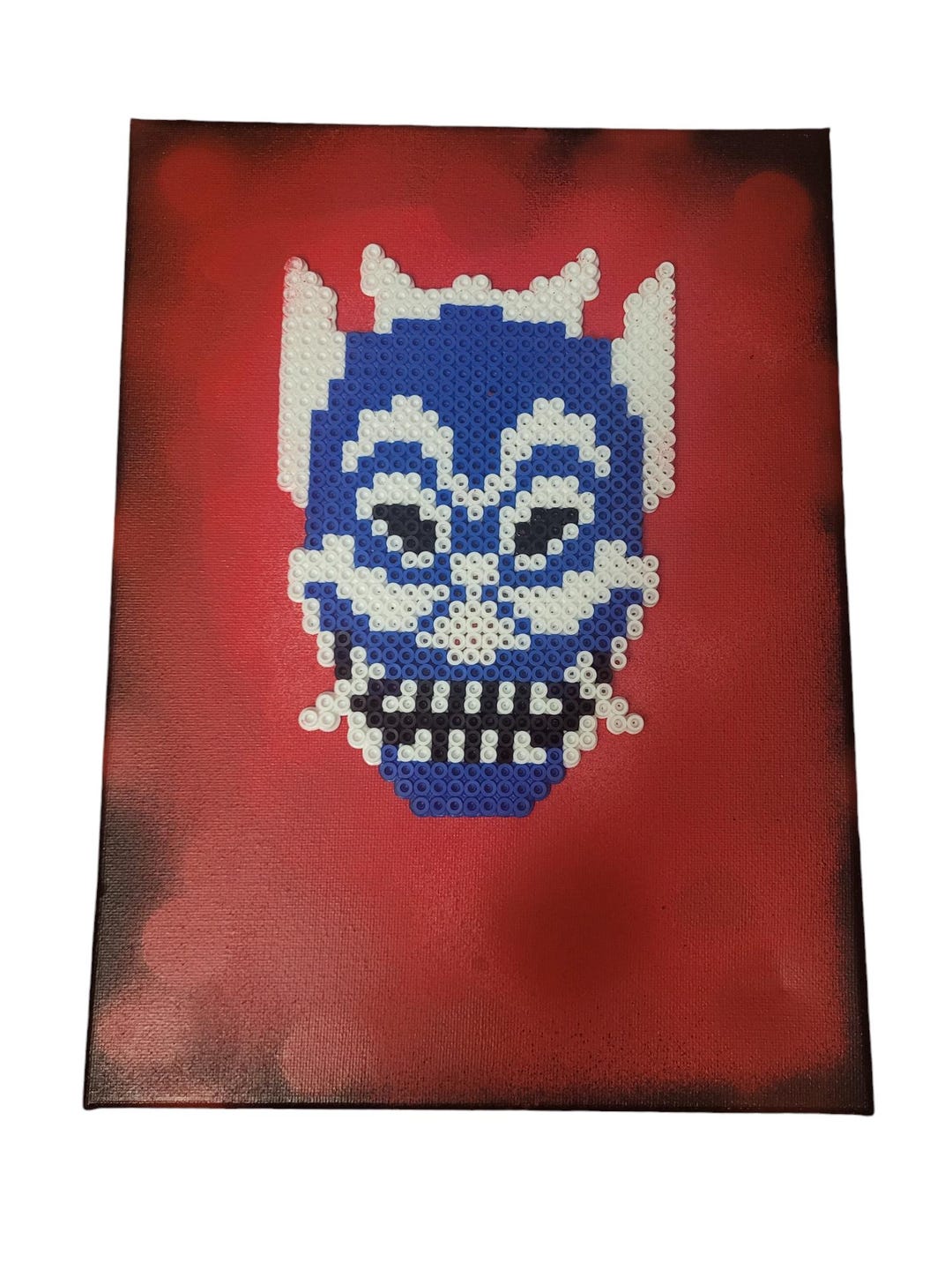 Prince Zuko Blue Spirit Mask Perler on Canvas - Etsy