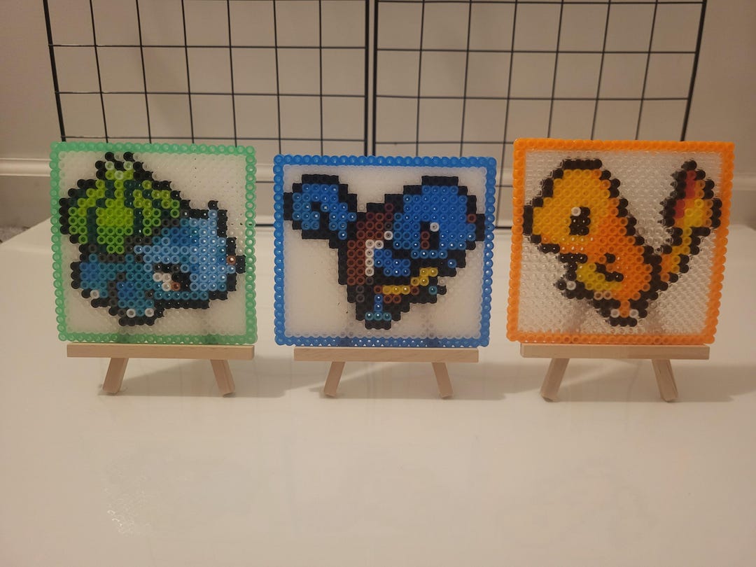 Pokémon Perler Sprite With Easel | Pokemon Sprites - Etsy
