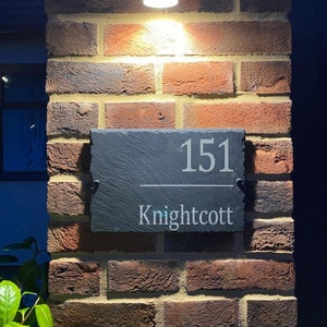 Engraved Slate House Sign / Slate House Plaque - Etsy