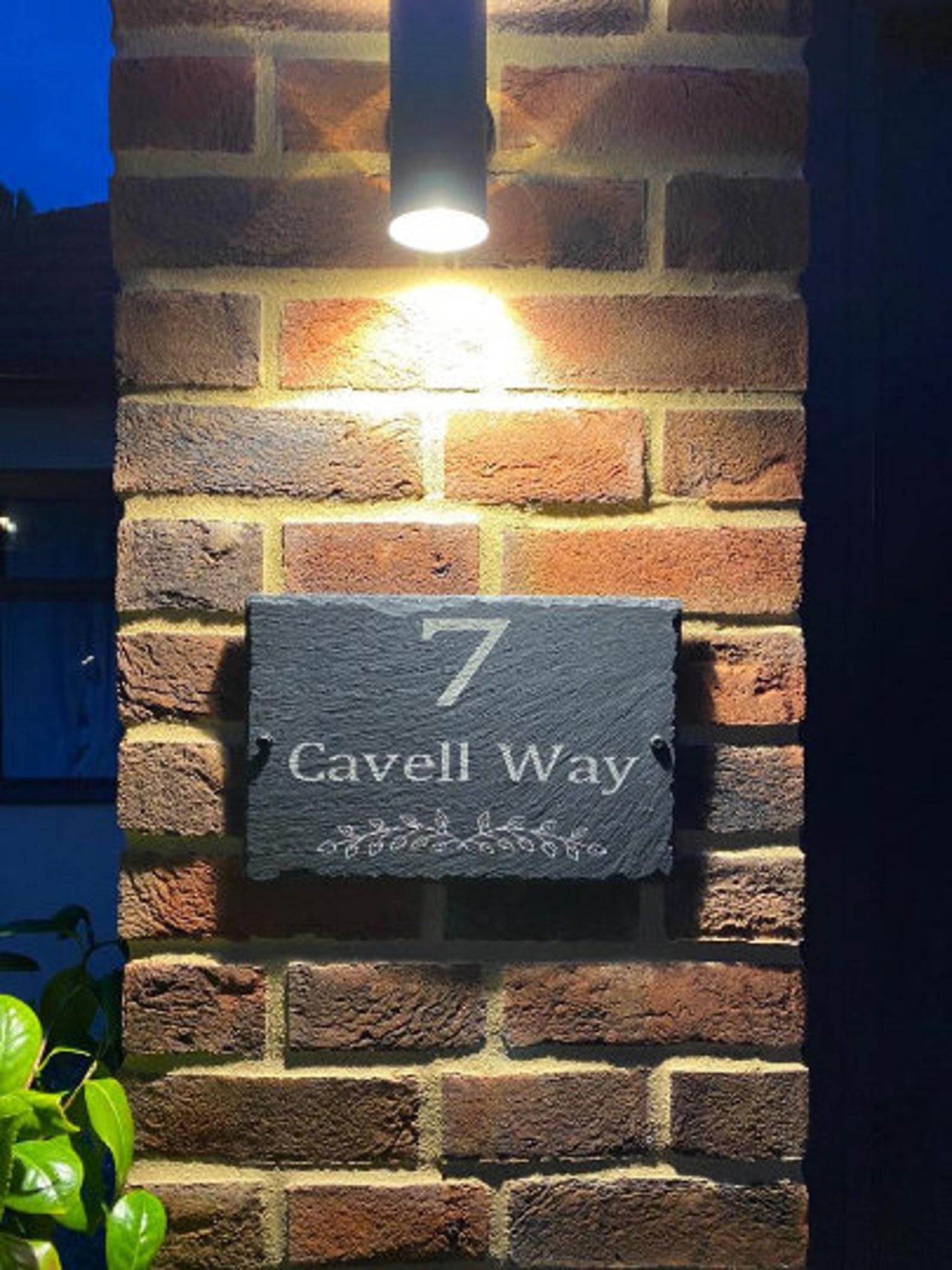 Engraved Slate House Sign / Slate House Plaque | Etsy