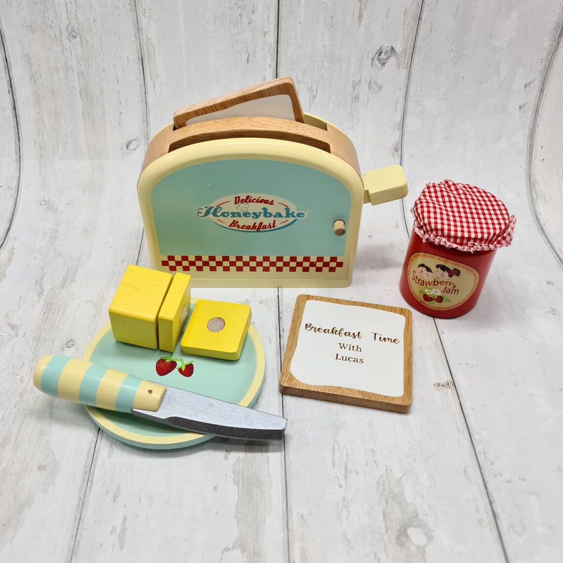 Personalised Wooden Toaster Set Toy Perfect for - Etsy